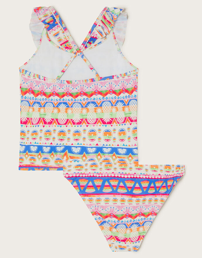 Fruit Stripe Tankini Set Orange