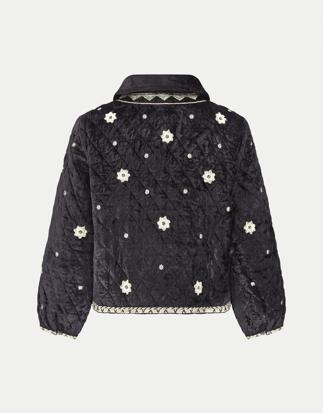 East Embroidered Quilted Jacket Black