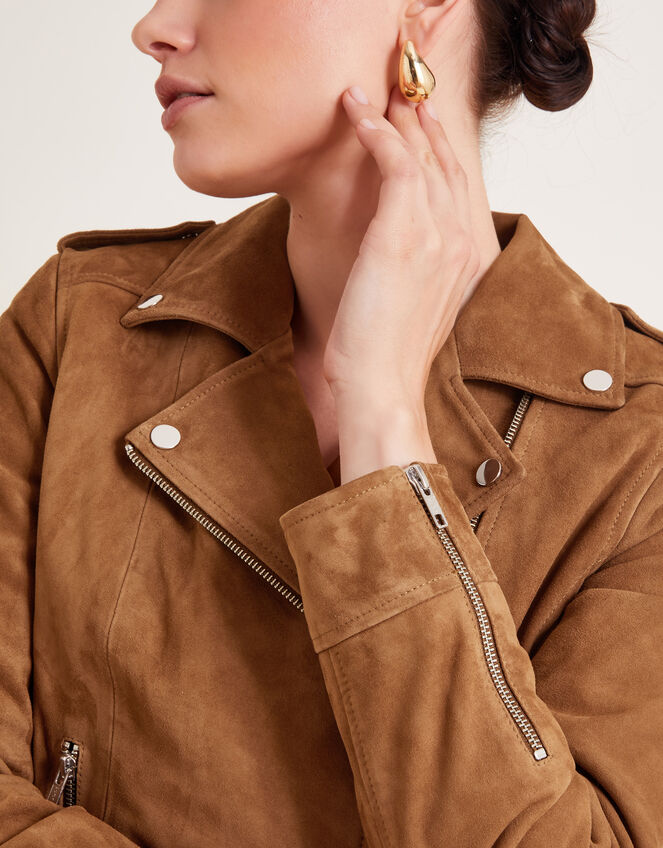 Sienna Suede Jacket Tan | Women's Jackets | Monsoon UK.