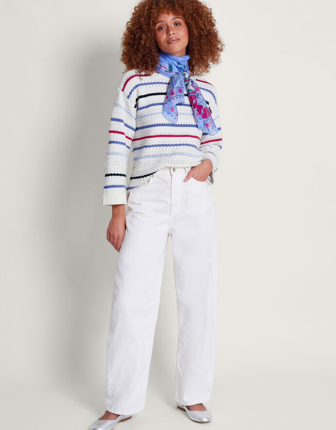 Sainy Stitch Jumper Ivory | Knitwear | Monsoon UK.