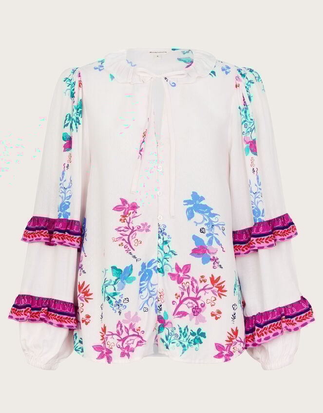 Kayla Floral Print Blouse Pink | Tops & T-shirts | Monsoon UK.