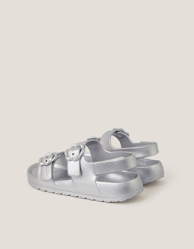 Metallic EVA Buckle Strap Sandals Silver | Girls' Sandals | Monsoon UK.