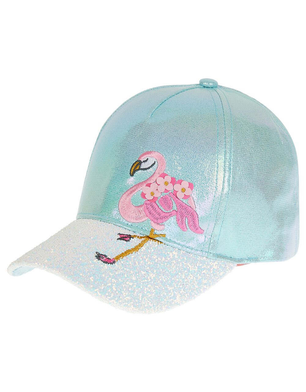 Flamingo Sequin Cap Green
