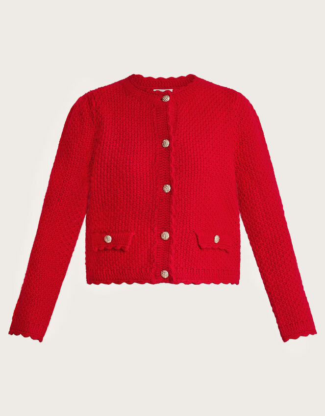 Suki Stitch Cardigan Red | Cardigans | Monsoon UK.