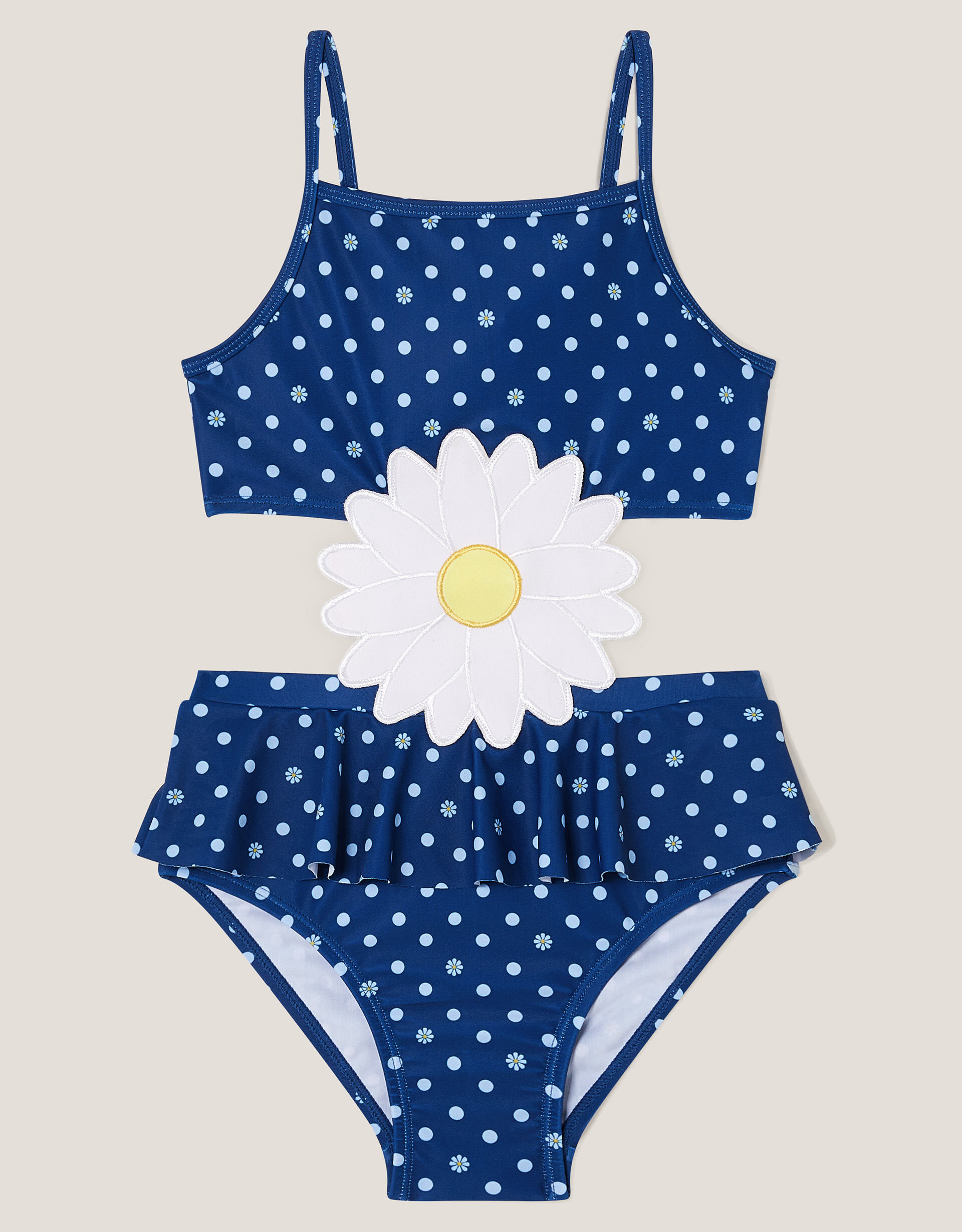 Amalfi Daisy Polka Dot Swimsuit Blue | Girls' Beach & Swimwear ...