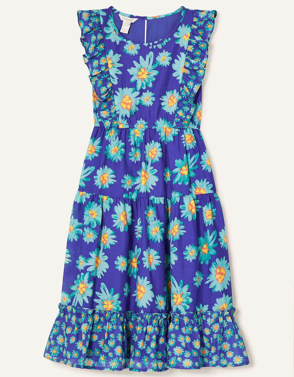 Daisy Print Midi Dress Blue | Girls' Dresses | Monsoon UK.