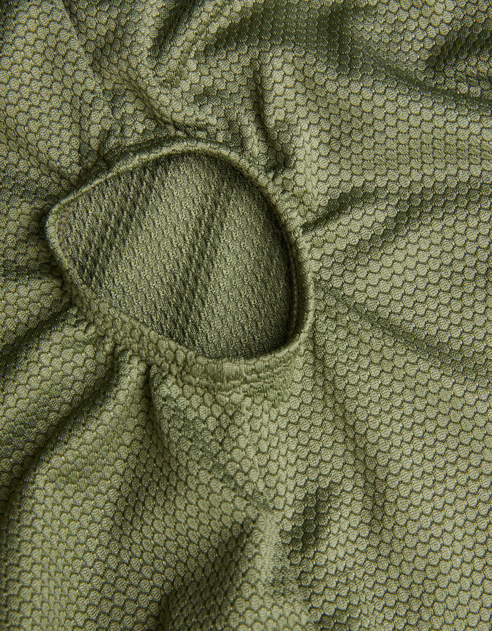 Texture Cut-Out Swimsuit Green