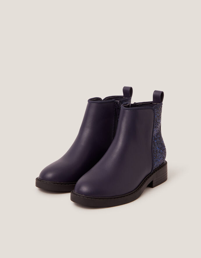 Glitter Ankle Boots Blue | Shoes | Monsoon UK.