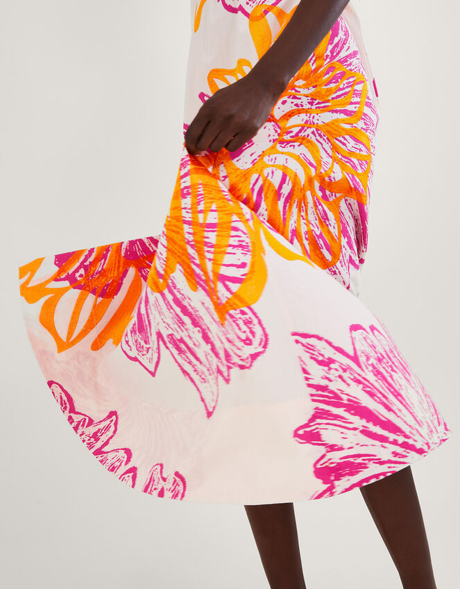 Marguerite Floral Poplin Dress Ivory | Day Dresses | Monsoon UK.