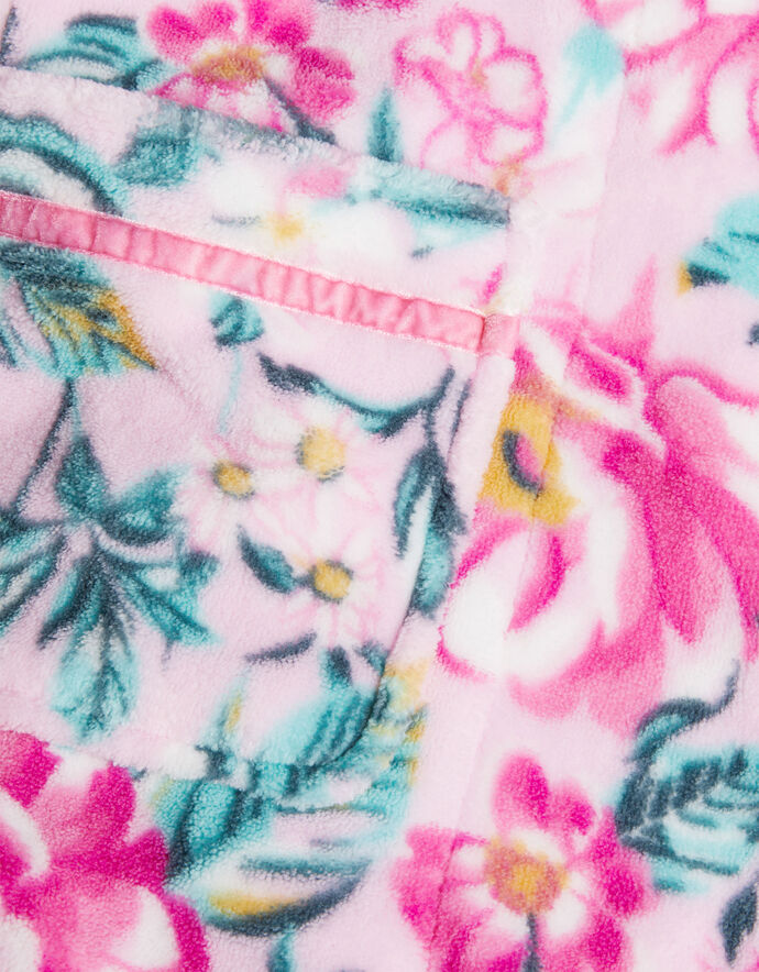 Super-Soft Floral Dressing Gown Pink