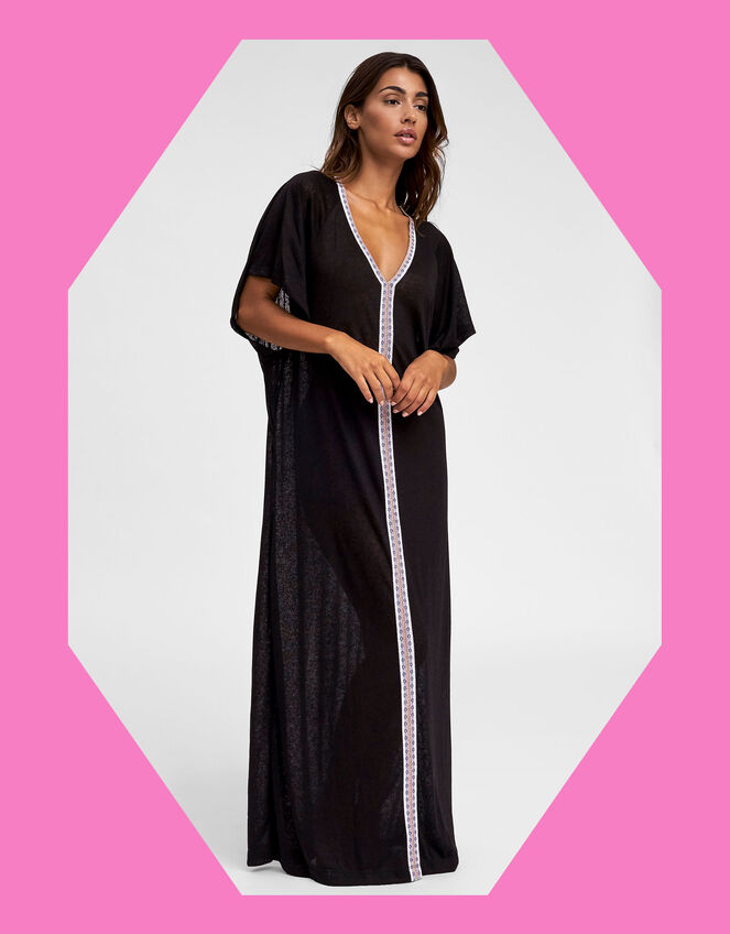 Pitusa Inca Abaya Maxi Sundress Black
