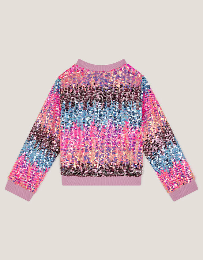 Ombré Sequin Bomber Jacket Multi | Girls' Coats & Jackets | Monsoon UK.
