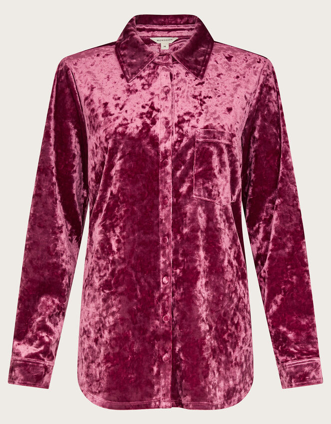 Vida Velvet Shirt Pink | Blouses & Shirts | Monsoon UK.