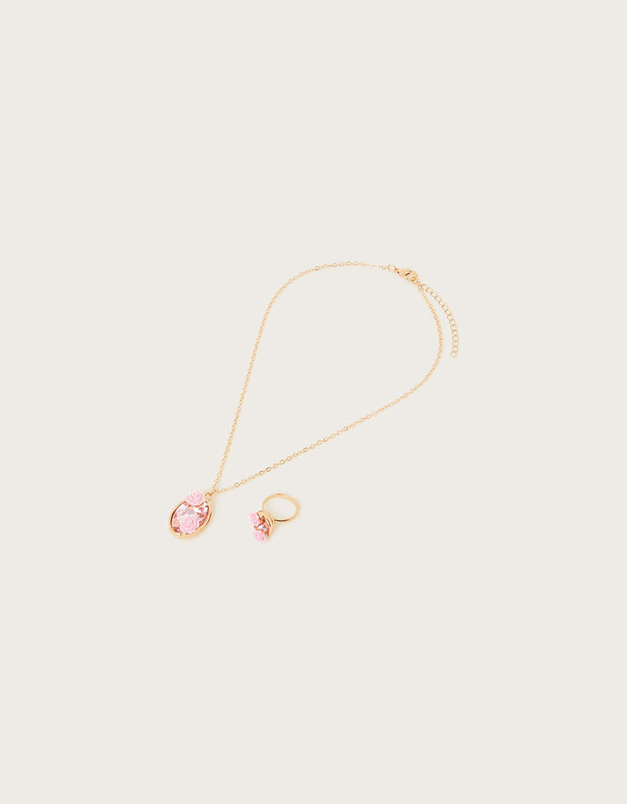 Jewel Flower Necklace and Ring Set | Accessories | Monsoon UK.