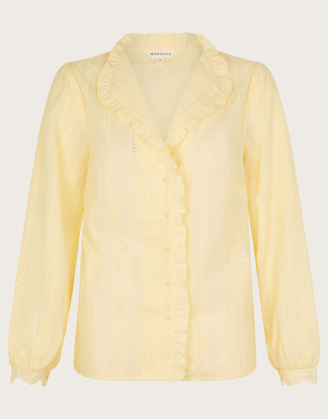 Cora Embroidered Shirt Yellow | Tops & T-shirts | Monsoon UK.