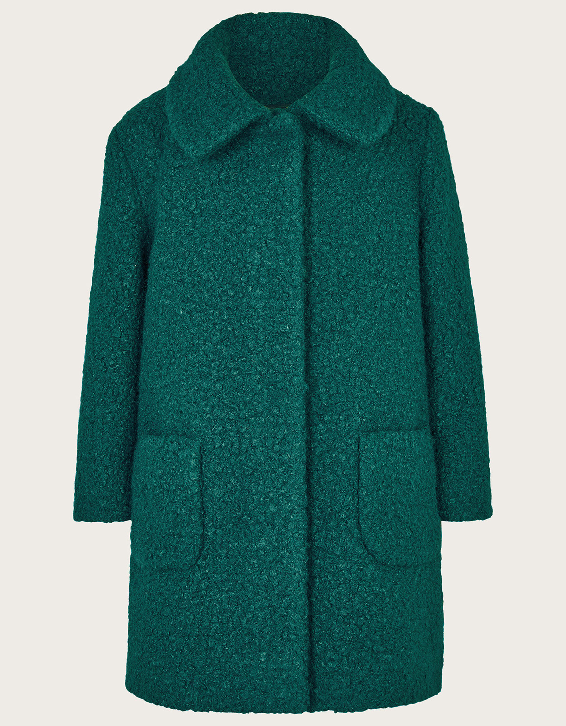 Borg Teddy Swing Coat Teal | Girls' Coats & Jackets | Monsoon UK.