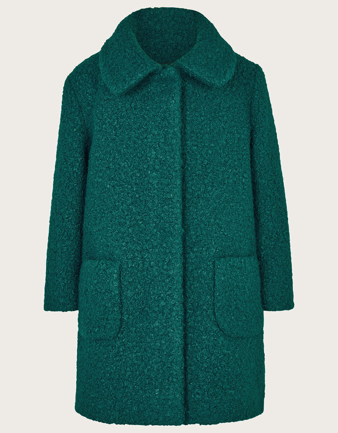 Borg Teddy Swing Coat Teal