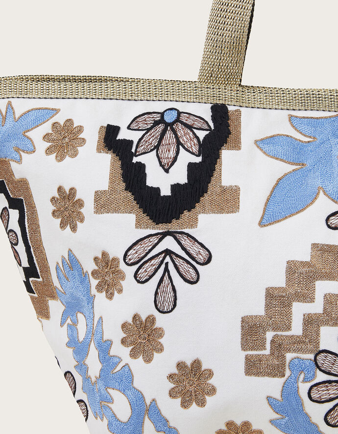 Metallic Embroidered Tote Bag | Accessories | Monsoon UK.