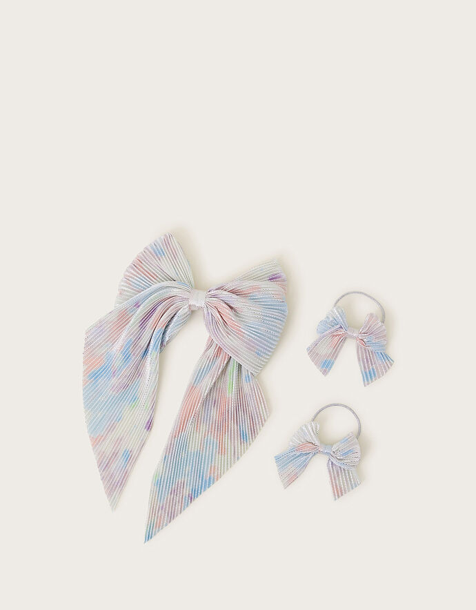 Ombre Pleat Bow Hair Set | Accessories | Monsoon UK.