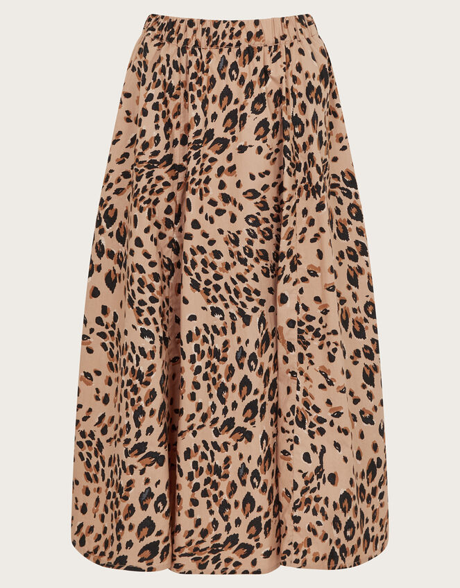 Raife Leopard Print Skirt Natural | Skirts | Monsoon UK.