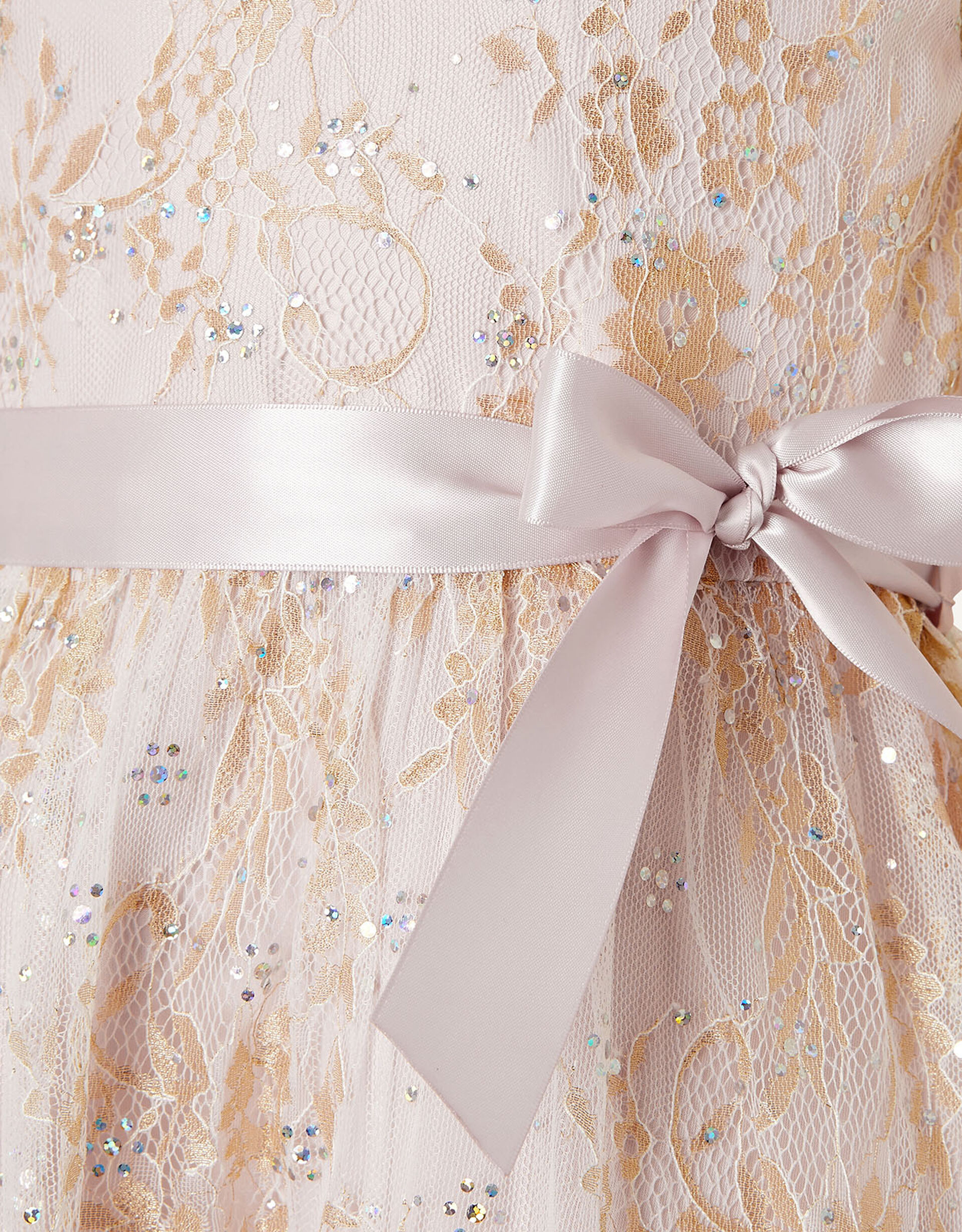 Sparkle Lace Dress Pink