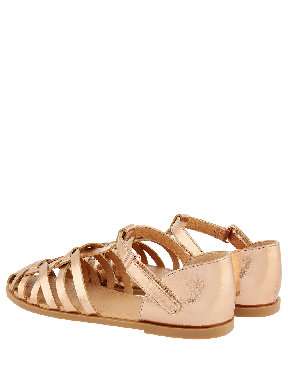 Rose Gold Caged Sandals Gold