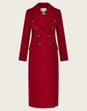 Daria Double-Breasted Coat Red | Women's Coats | Monsoon UK.