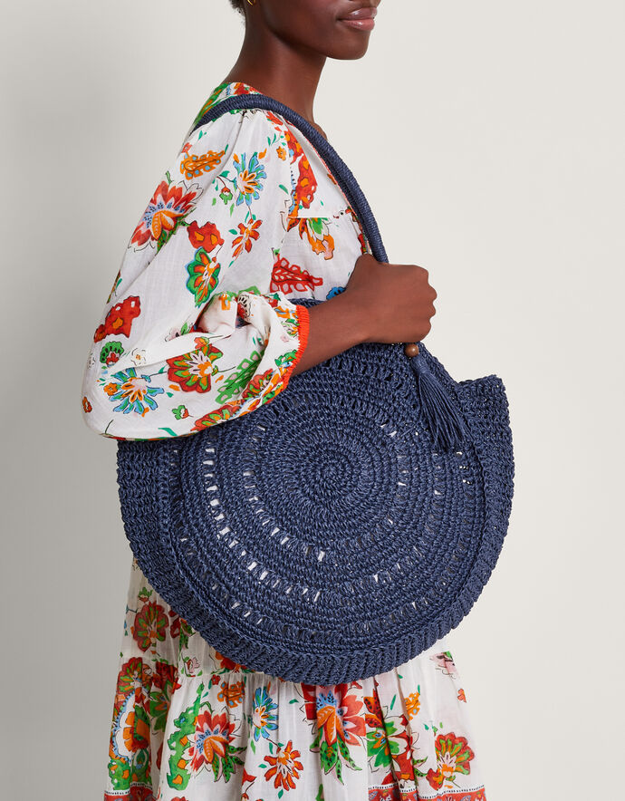 Round Raffia Bag | Accessories | Monsoon UK.