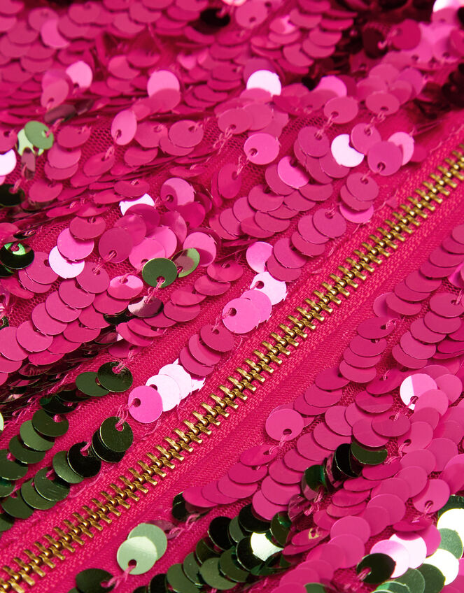 Bright Sequin Bomber Jacket Pink | Girls' Coats & Jackets | Monsoon UK.