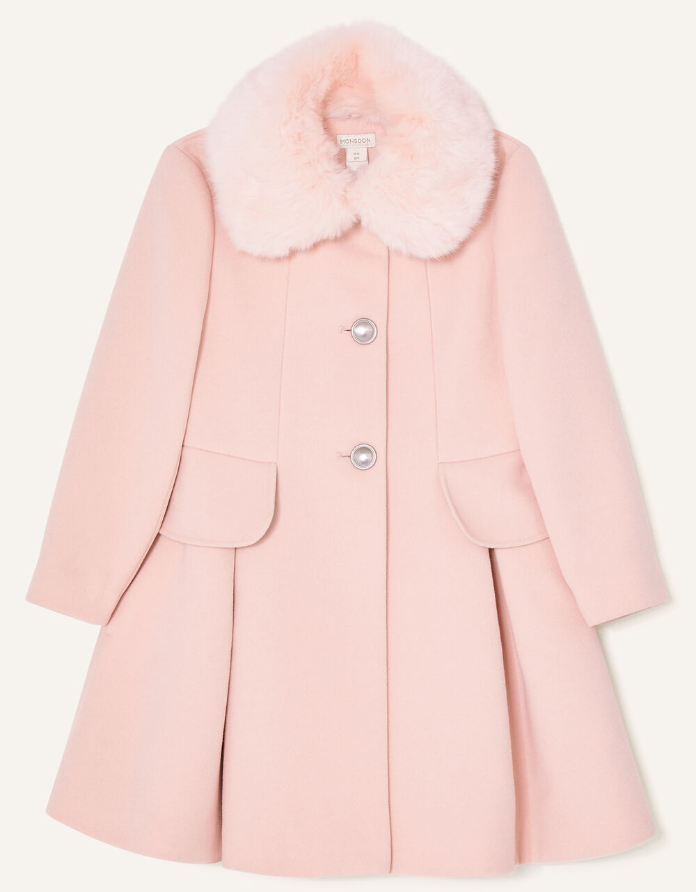 Frill Bow Back Coat Pink | Girls' Coats & Jackets | Monsoon UK.