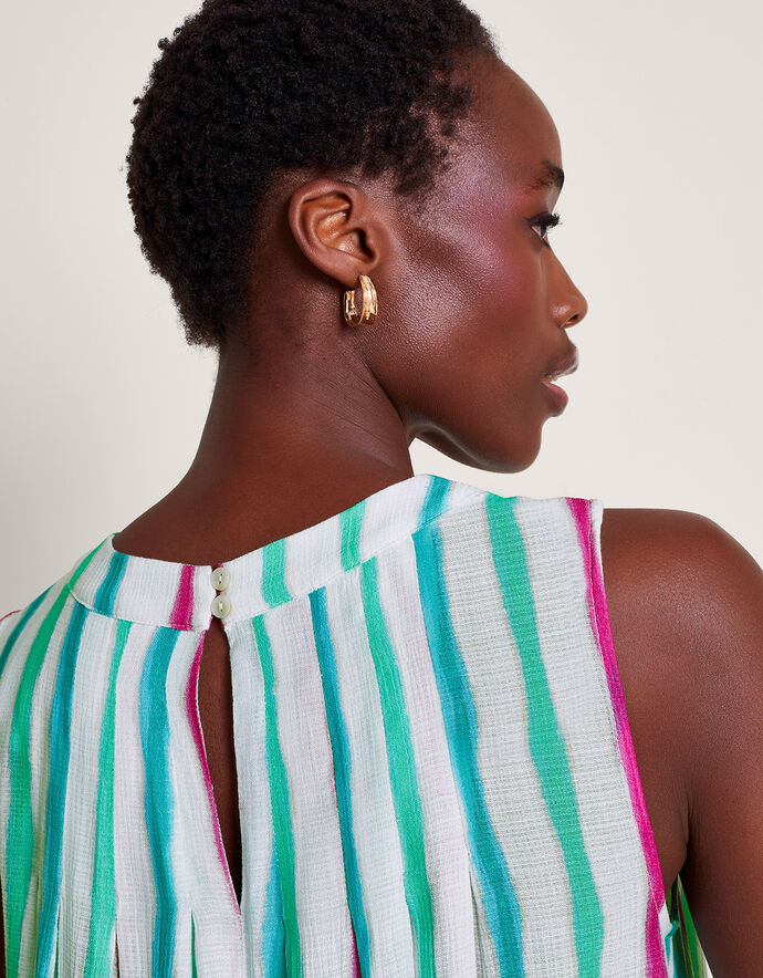 Sally Stripe Dress Ivory