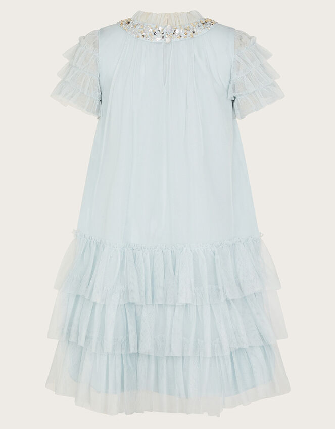 Alexandra Ruffle Swing Dress Blue | Girls' Dresses | Monsoon UK.