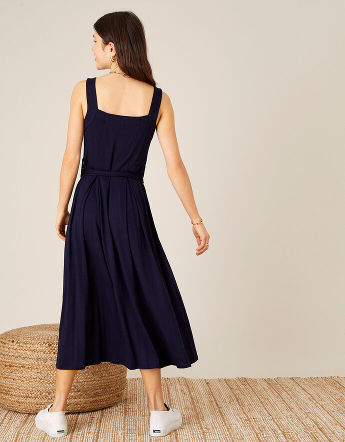 Button Sundress with LENZING™ ECOVERO™ Blue | Work Dresses | Monsoon UK.
