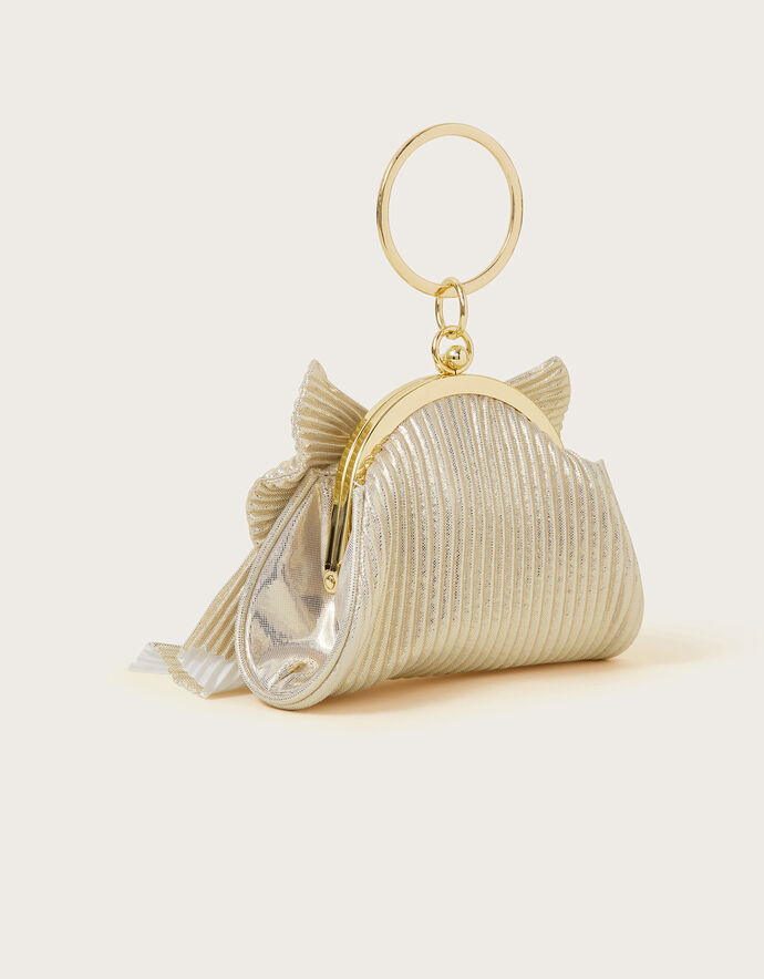 Pleat Bow Wrist Bag | Accessories | Monsoon UK.