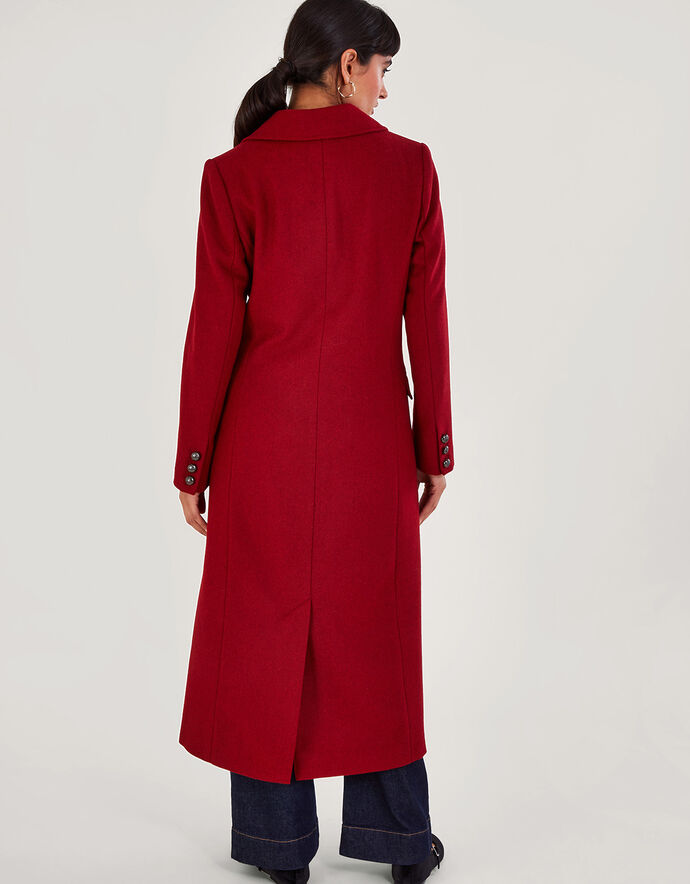Daria Double-Breasted Coat Red