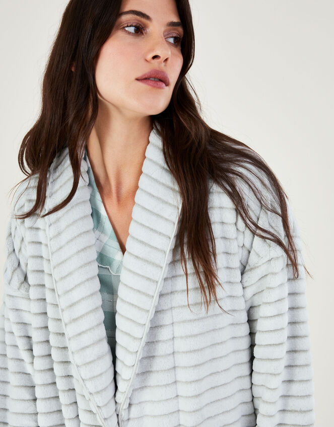 Stripe Textured Dressing Gown Grey | Robes And Dressing Gowns | Monsoon UK.