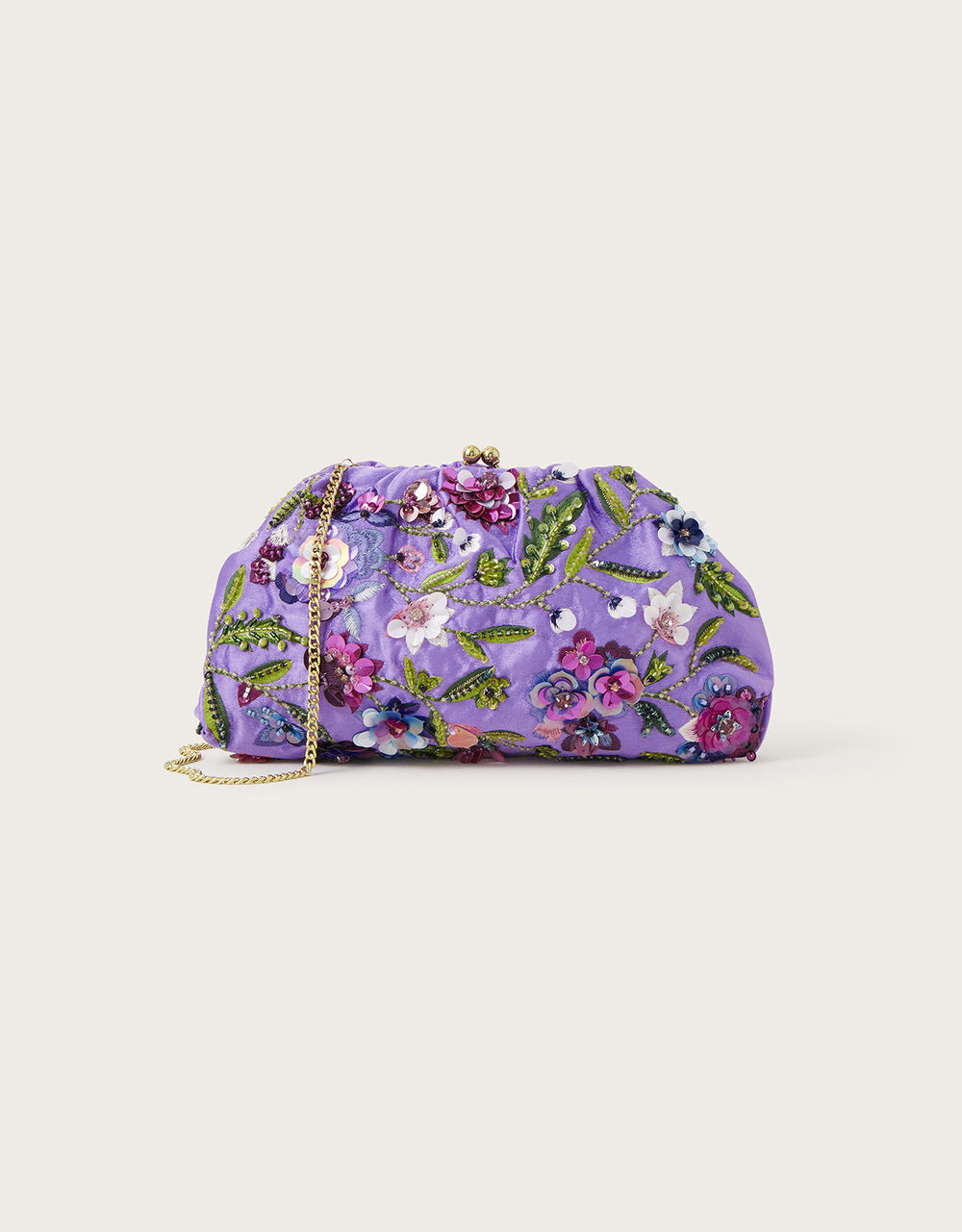 3D Floral Clasp Clutch Bag | Occasion Bags | Monsoon UK.