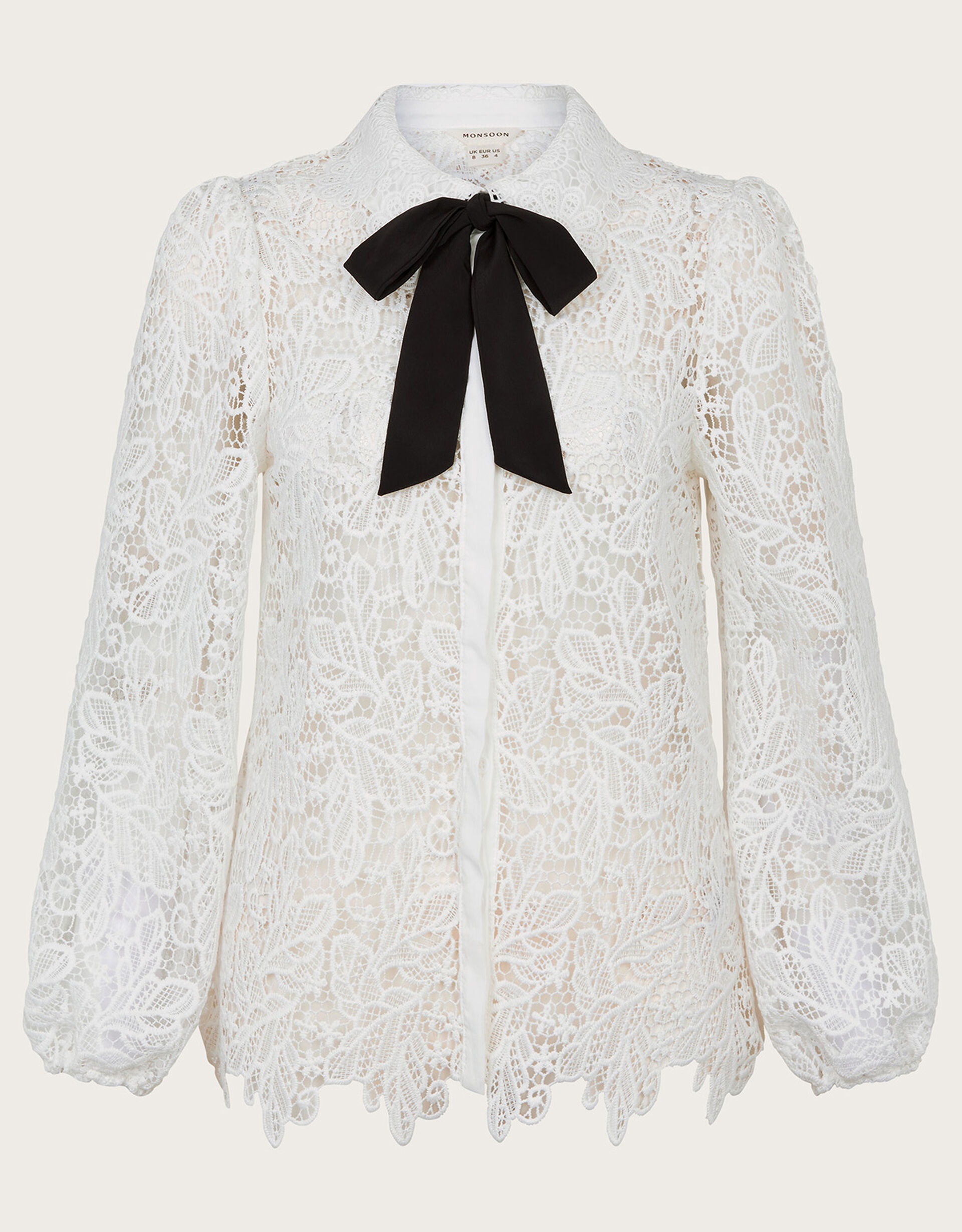 Perl Lace Blouse Ivory