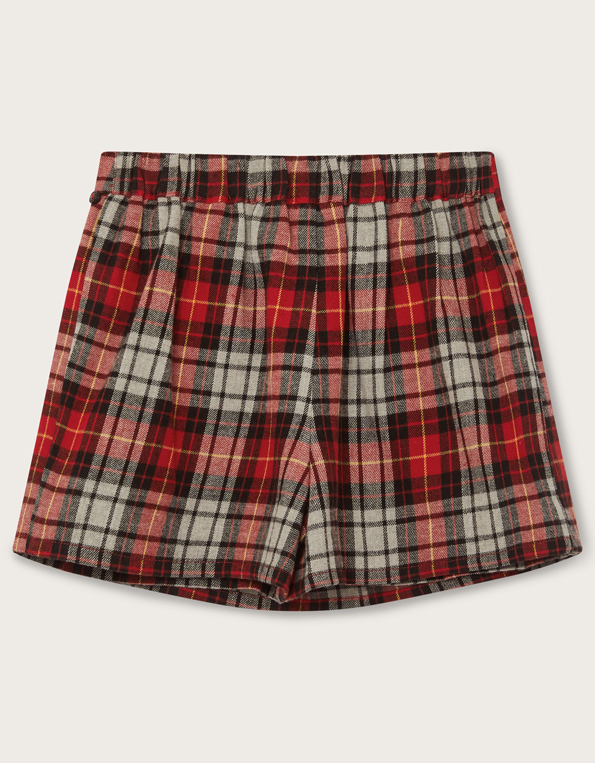 Wrap Check Skort Red