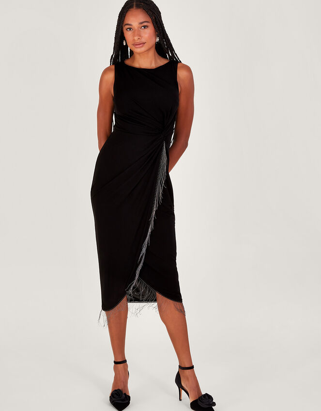 Fawn Fringe Dress Black | Day Dresses | Monsoon UK.