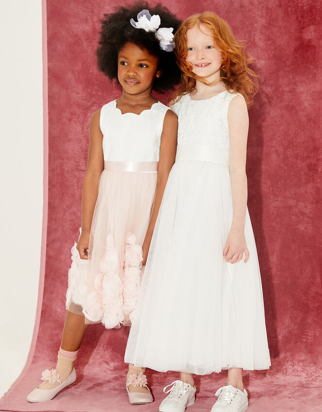 Alice Lace Bodice Tulle Maxi Dress Ivory | Girls' Dresses | Monsoon UK.