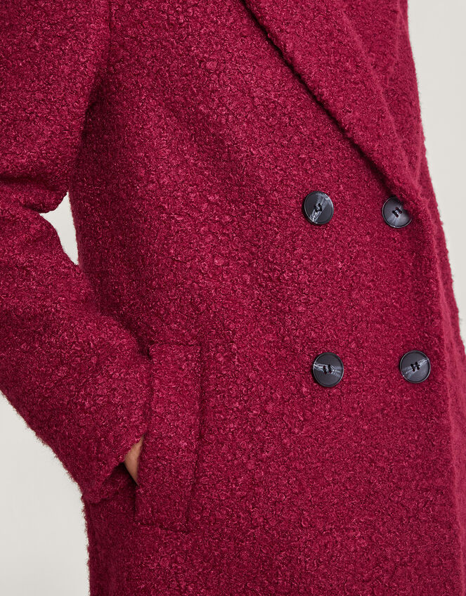 Bobbie Boucle Coat Red | Women's Coats | Monsoon UK.
