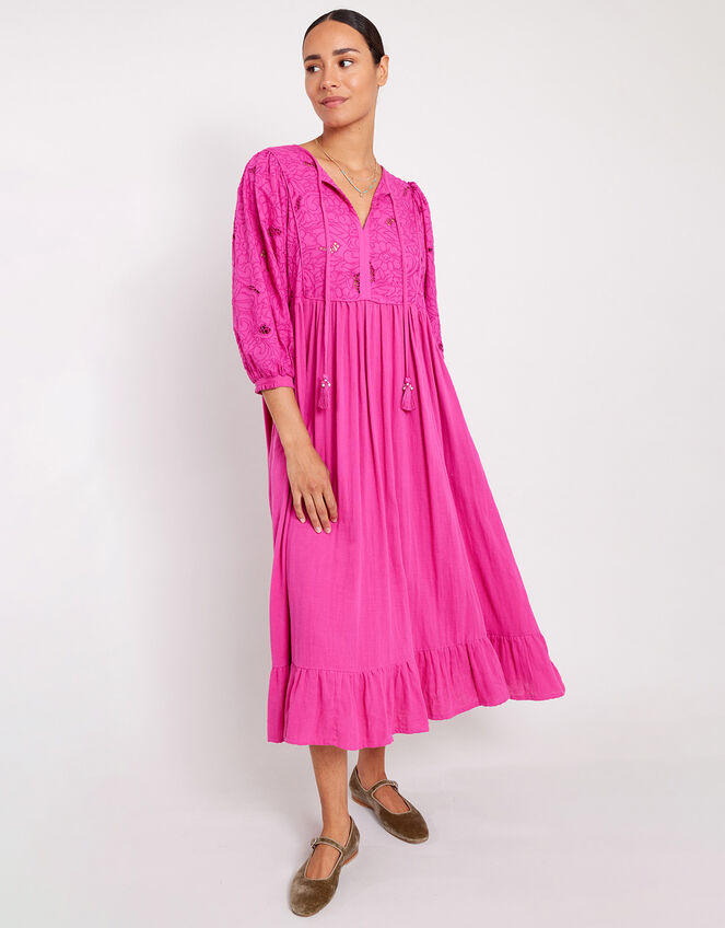 East Adele Embroidered Dress Pink