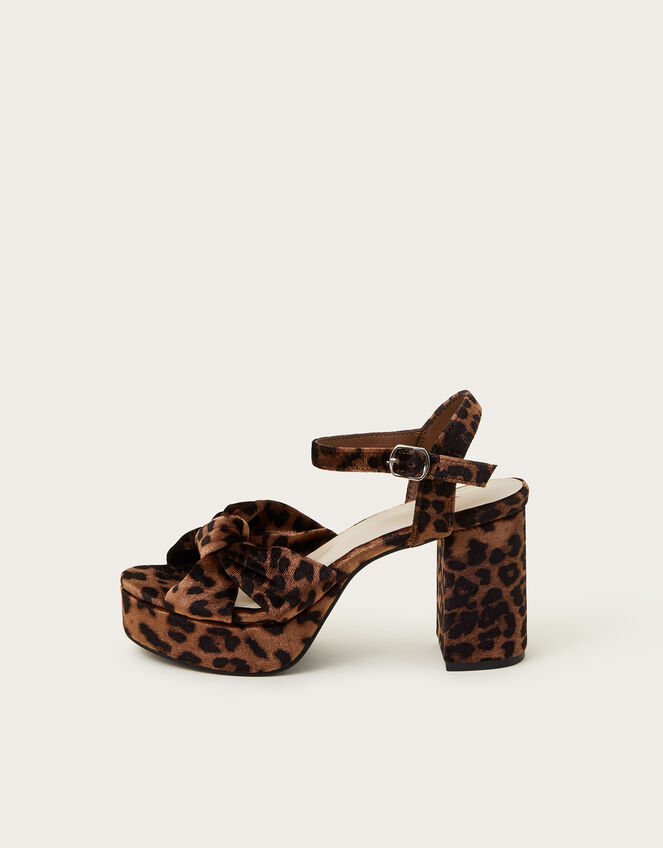 Mara Leopard Print Platform Heels Multi | Occasion Shoes | Monsoon UK.