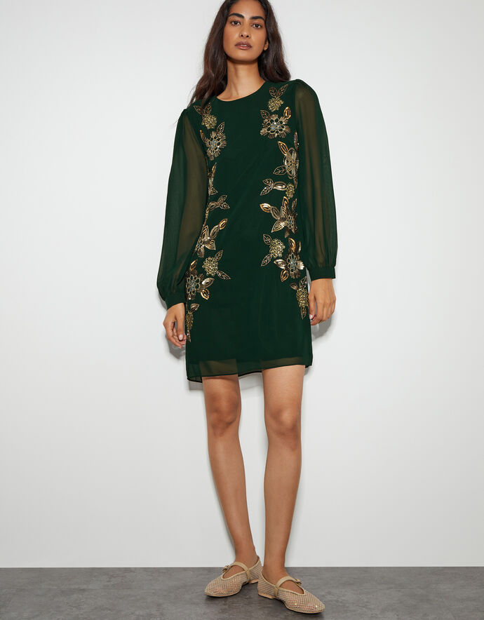 Emma Embellished Tunic Dress Green