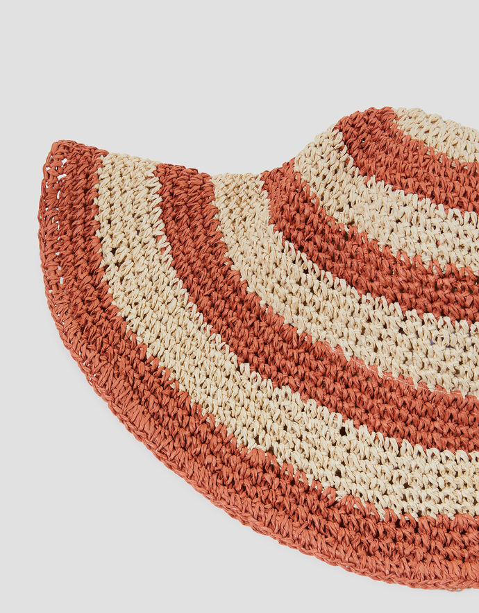 Lola Stripe Straw Bucket Hat | Hats | Monsoon UK.