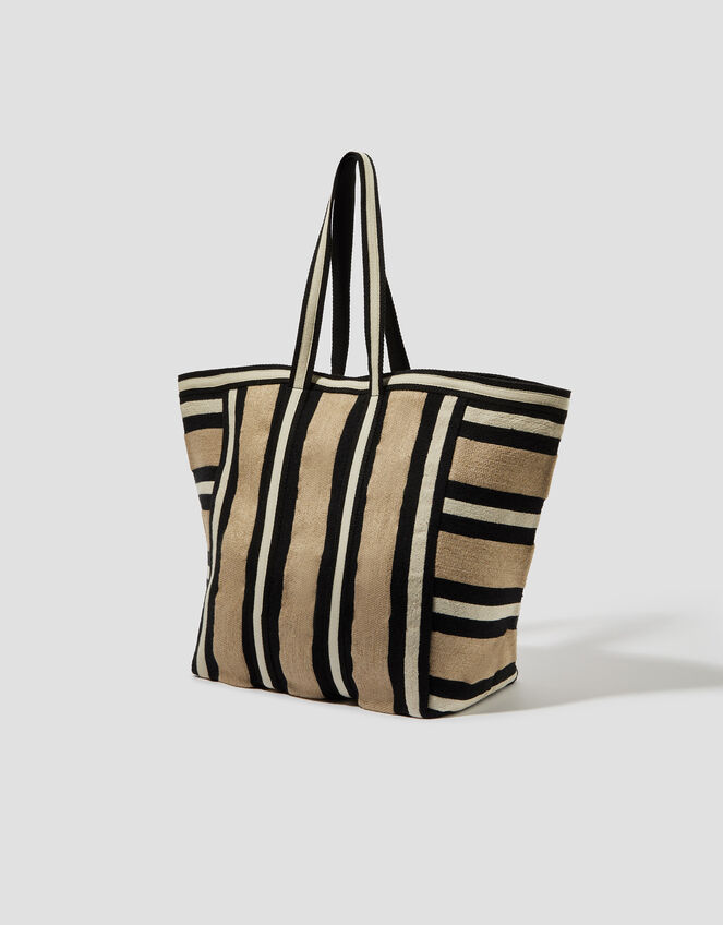 Ari Metallic Stripe Beach Bag | Bags & Purses | Monsoon UK.