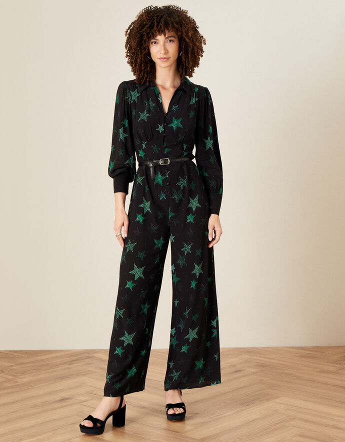 Sabrina Star Print Jumpsuit Black | Monsoon UK Navigation Catalog ...