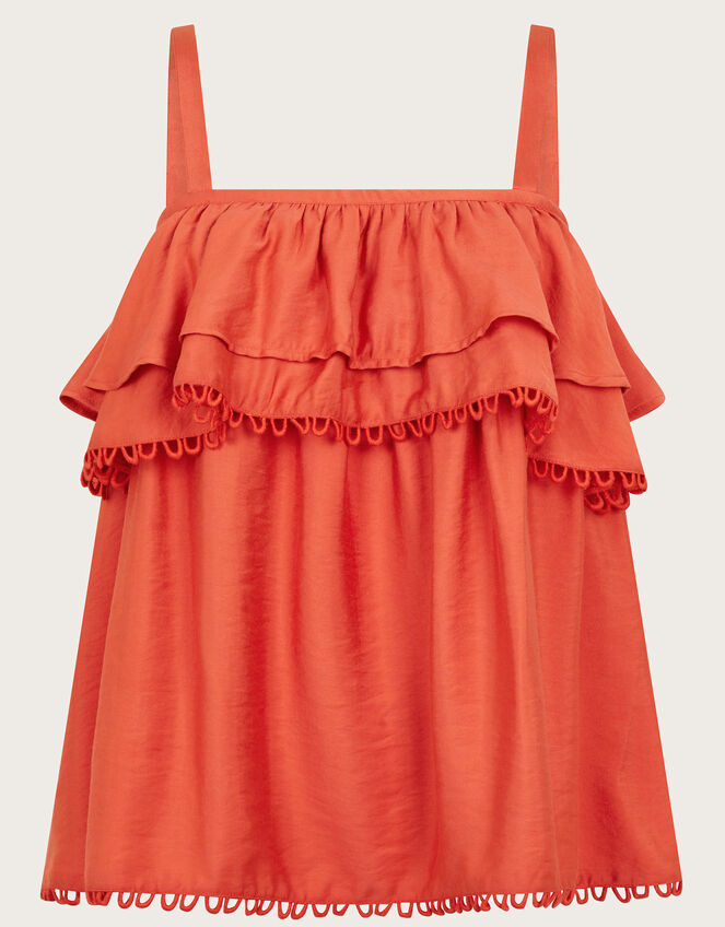 Aesha Frill Cami Top Orange | Vests, Camisoles And Sleeveless Tops ...