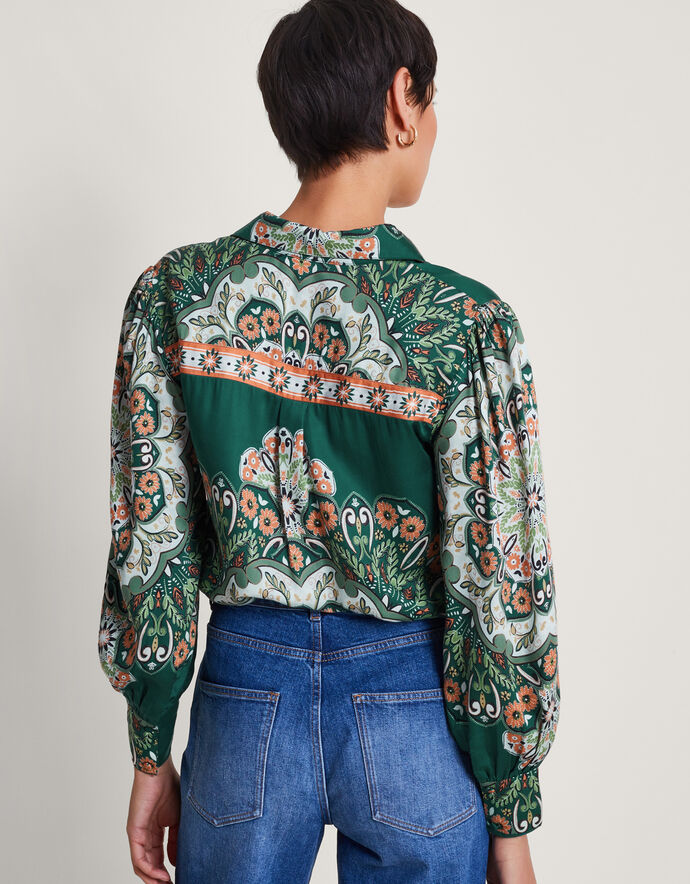Lumi Print Blouse Green